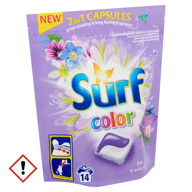 Surf Color mosókapszula 14 db színes Iris & spring rose Webáruház » 0 ...