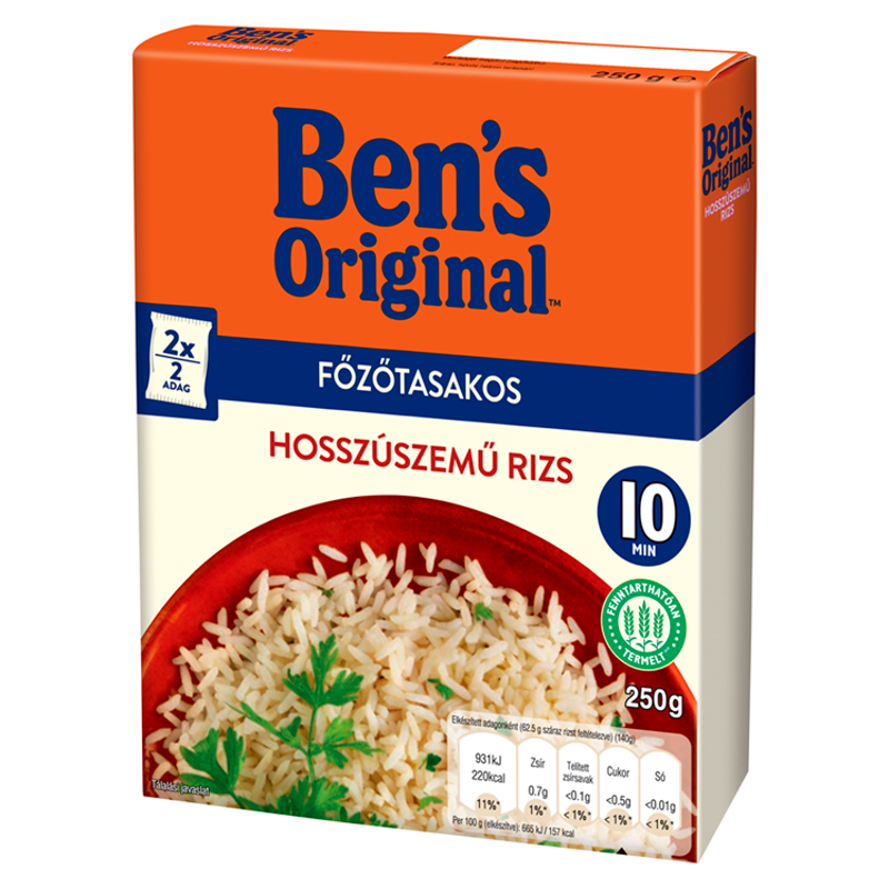 Ben's Original főzőtasakos hosszúszemű rizs 2x125 g - tartós élelmiszer