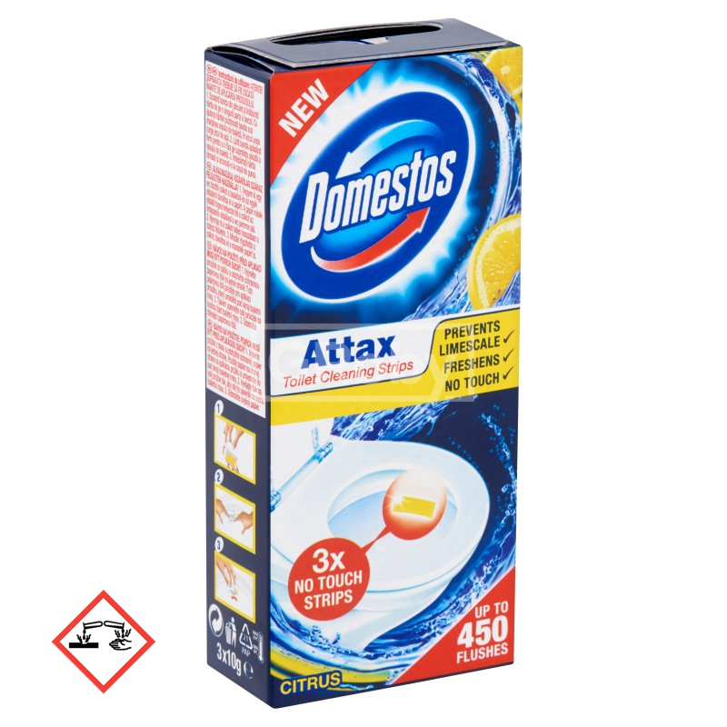 Domestos Attax wc tisztító csík 3x10 g citrus Webáruház » 0 Ft ...