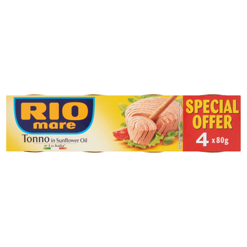 Rio Mare tonhaldarabok 4x80g napraforgó olajban Webáruház » 0 Ft - Rio ...