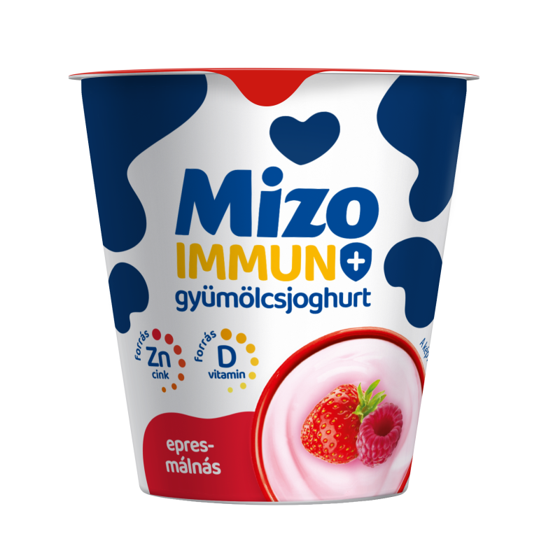 Mizo Immun+ gyümölcsjoghurt 125 g eper-málna Webáruház » 199 Ft - Mizo ...