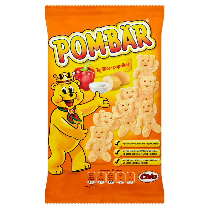 Chio Pom-Bär 50 g tejfölös-paprikás Webáruház » 479 Ft - Chio Pom-Bär ...