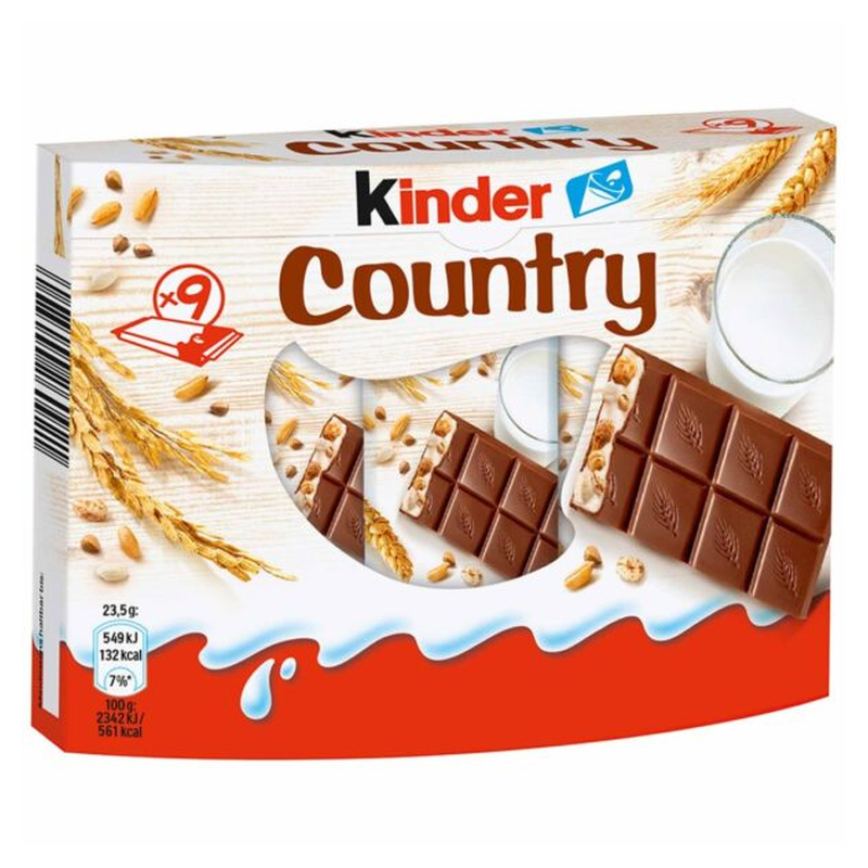 Kinder Country tejszelet 211,5 g ötféle gabonapehellyel Webáruház » 1 ...