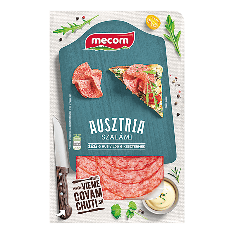 Mecom Ausztria szalámi 75 g szeletelt Webáruház » 499 Ft - Mecom ...