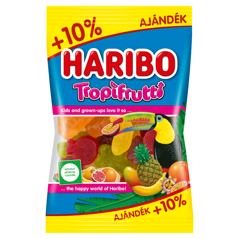 Haribo gumicukor 100 g +10% Tropifrutti trópusi gyümölcsízű Webáruház ...