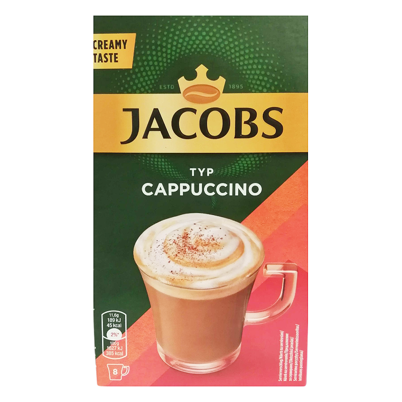 Jacobs Cappuccino 8 x 11,6 g classic Webáruház » 1 399 Ft - Jacobs ...