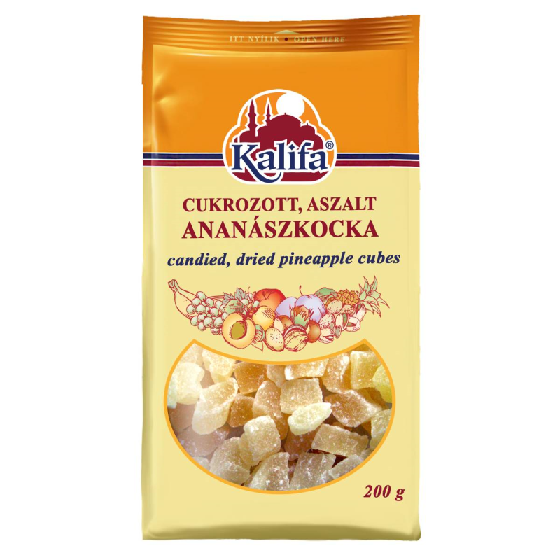 Kalifa aszalt ananász kocka 200 g cukrozott Webáruház » 1 499 Ft ...