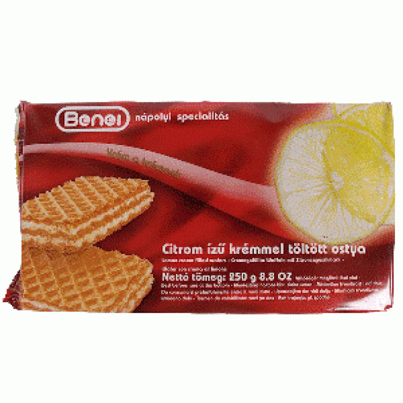 Benei Töltött ostya 250 g citromos Webáruház » 0 Ft - Benei Töltött ...