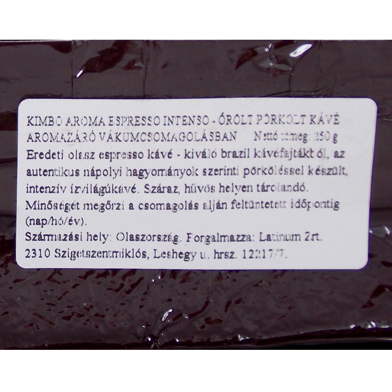 Kimbo Aroma Intenso 250 g őrölt kávé Webáruház » 0 Ft - Kimbo Aroma ...
