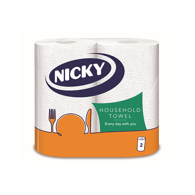 Nicky háztartási papírtörlő 2 tekercs 2 rétegű Webáruház » 539 Ft - Nicky háztartási papírtörlő ...