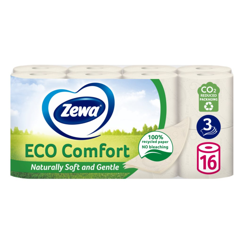 Zewa Eco Comfort toalettpapír 16 tekercs 3 rétegű Webáruház » 2 699 Ft - Zewa Eco Comfort ...