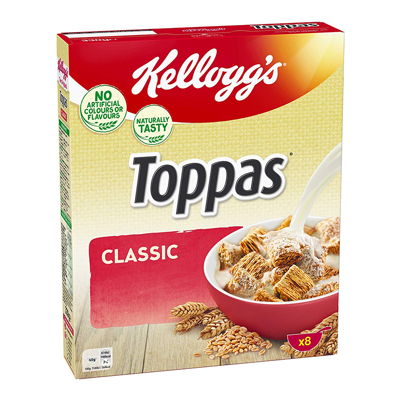 Kellogg's Toppas teljes kiőrlésű gabonapárnák 330 g Webáruház » 1 499 ...