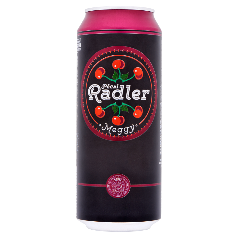 Pécsi Radler Sörtartalmú Üdítőital 1,4% 0,5 l meggy ízű dobozos ...