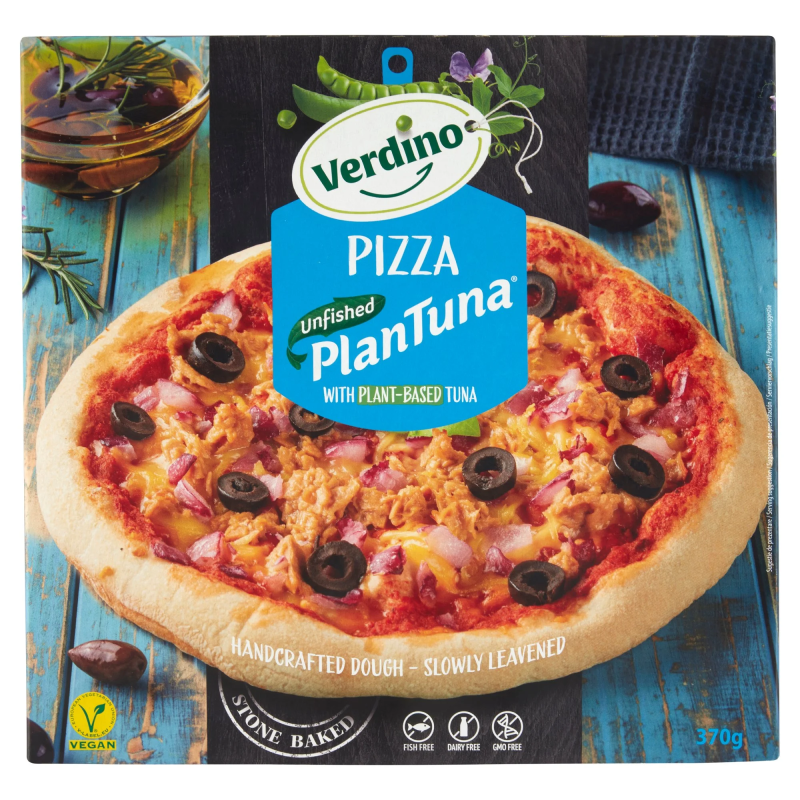 Verdino vegán pizza vegán tonhal stílusú feltéttel 370 g Webáruház » 2 ...